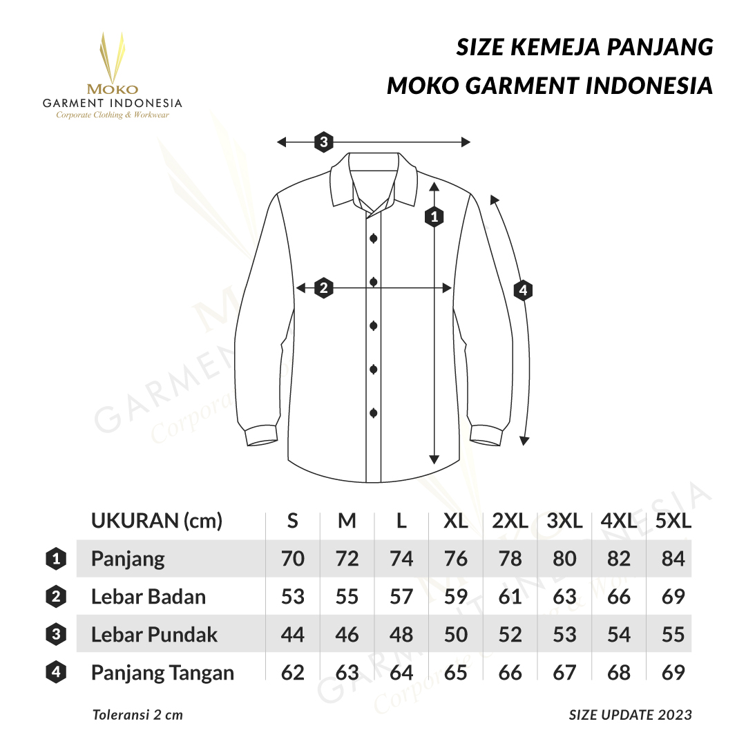 Size Chart | Moko Garment Indonesia
